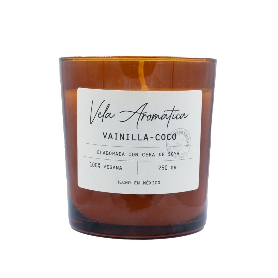 Vela Aromática Vainilla-Coco - Estado Natural